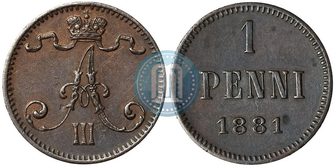Russian1 penni 1881 year | Coin auctions sale prices | медной ID ...