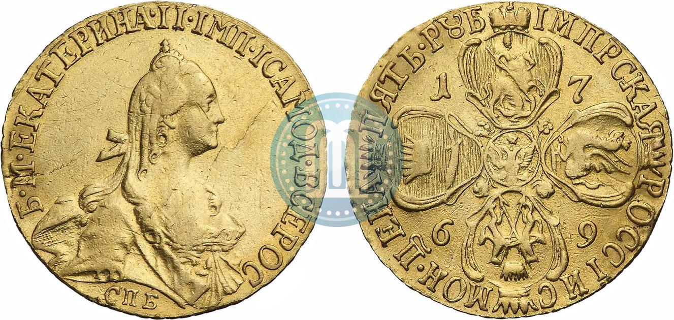Russian 5 roubles 1769 year СПБ | Coin auctions sale prices | Gold ID ...