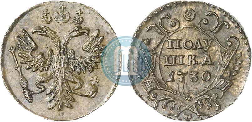 Полушка 1730 года - цена медной монеты Анны Иоанновны, стоимость на ...